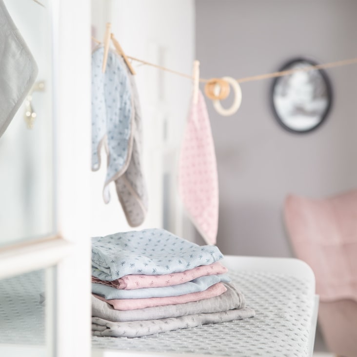 Puck- & Stilltuch Set aus Bio-Baumwolle, 120 x 120 cm, Blau LIL PLANET ...