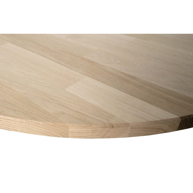 Tablero ovalado 220x90 en madera beige claro Tablo | Maisons du Monde
