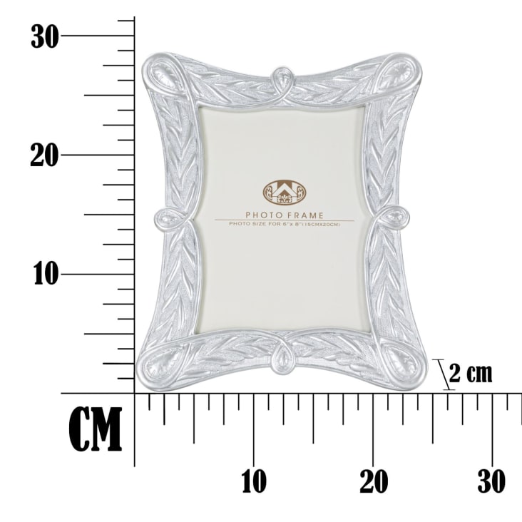 Cornice in resina argentata cm 23,3x2x28,2 X | Maisons du Monde