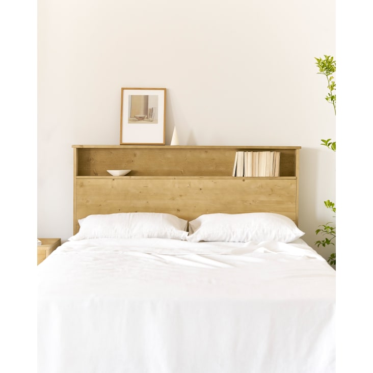 Cabecero cama con almacenamiento 150 cm en color natural Igor | Maisons du Monde