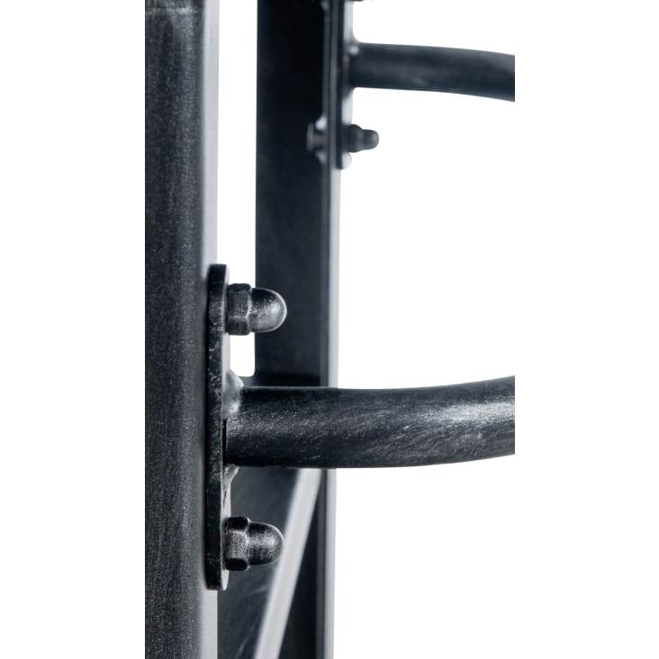 Chariot de service industriel avec roulettes en métal Argent antique ...