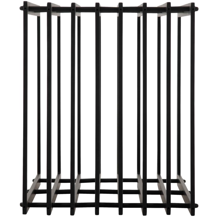 Porte-bûches solide et design en métal Noir-mat IRVING | Maisons du Monde
