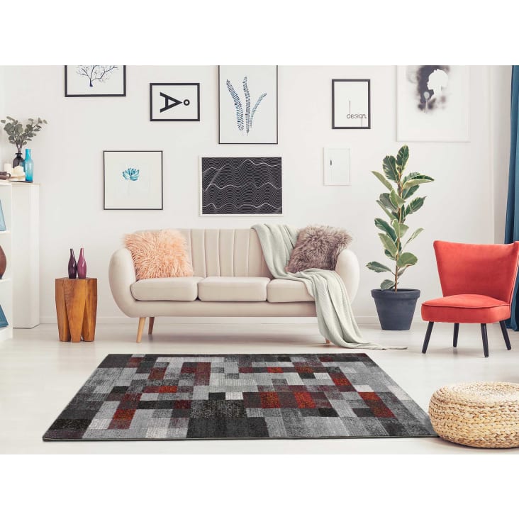 Tapis à motifs géométriques multicolores, 080X150 cm FUSION | Maisons ...