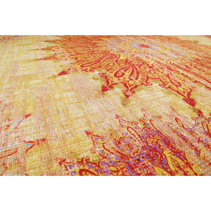 Flacher Teppich, Vintage, orientalisches Muster, orangefarben 160x230 ...