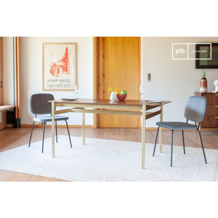 Esstisch für 6 Personen aus Holz und Metall, braun Pitea | Maisons du Monde