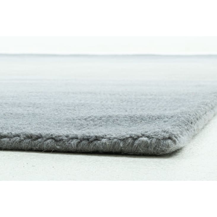 Teppich mit Farbverlauf aus grauer Wolle - 70x140 cm WOOL COMFORT ...