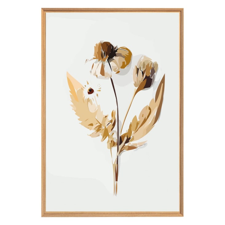 Tableau mural encadré illustration florale 65x97 Fleur | Maisons du Monde