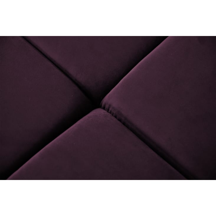 Ecksofa aus Samt mit Recamiere, purple Nevada | Maisons du Monde