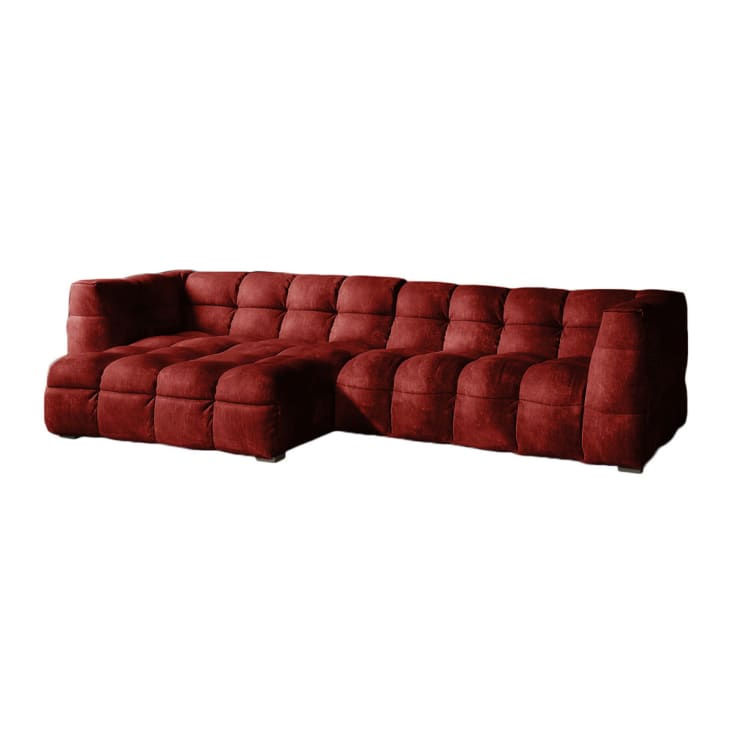 Ecksofa aus Samt, bordeaux ROSARIO | Maisons du Monde