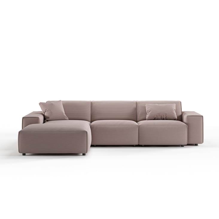 Ecksofa aus Cord, rosa RANI | Maisons du Monde