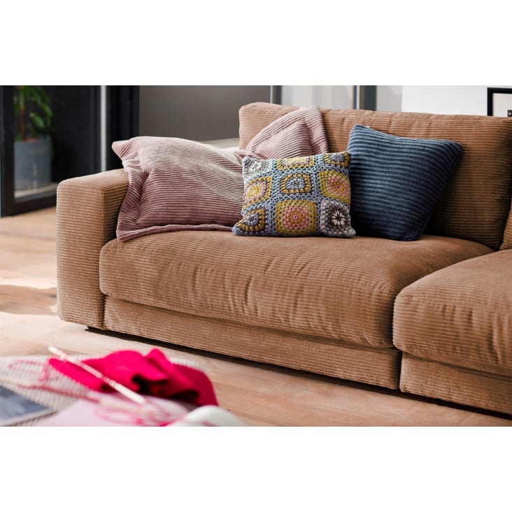3-Sitzer Sofa aus Cord, braun MADELINE | Maisons du Monde
