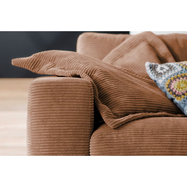 3-Sitzer Sofa aus Cord, braun MADELINE | Maisons du Monde