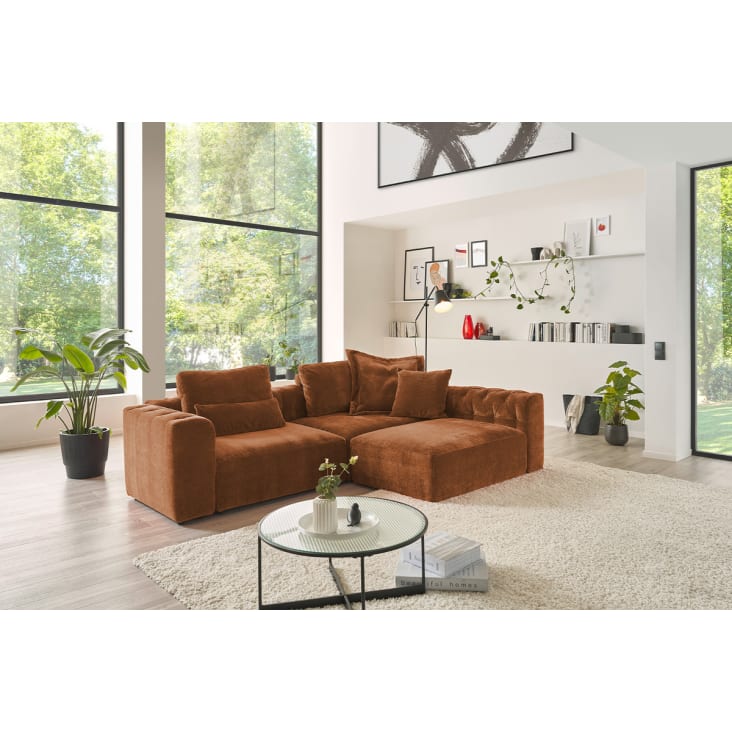 Modulsofa aus 2 Sitzelementen aus Cord, braun SEPHI | Maisons du Monde