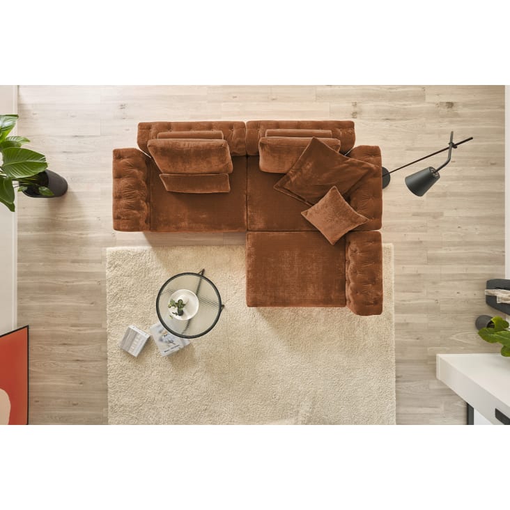 Modulsofa aus 2 Sitzelementen aus Cord, braun SEPHI | Maisons du Monde