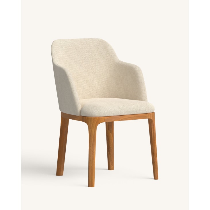 Stuhl mit handgefertigtem Stoff, in Beige Aleni | Maisons du Monde