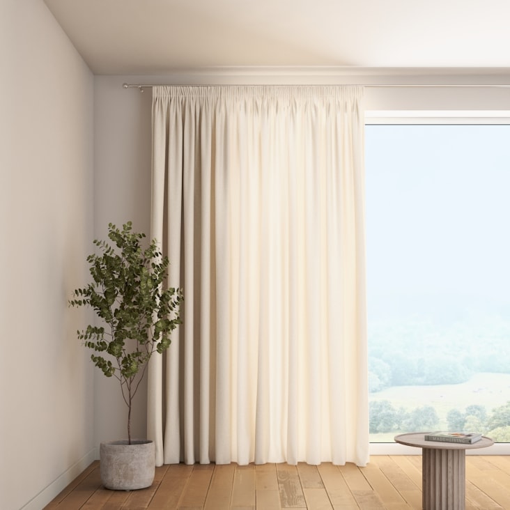 Vorhang aus Baumwollmischung, grau und beige, 130x245 cm Loneta ...