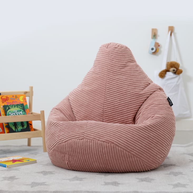 Puf infantil reclinable de pana rosa amanecer Dalton | Maisons du Monde