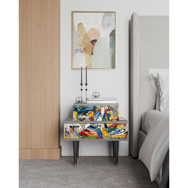 Table de chevet multicolore 2 tiroirs L 58 cm IMPROVISATION 26 BY ...