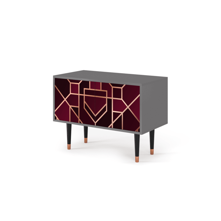 Aparador bajo burdeos 2 puertas L 94 cm BURGUNDY JEWELERY | Maisons du ...