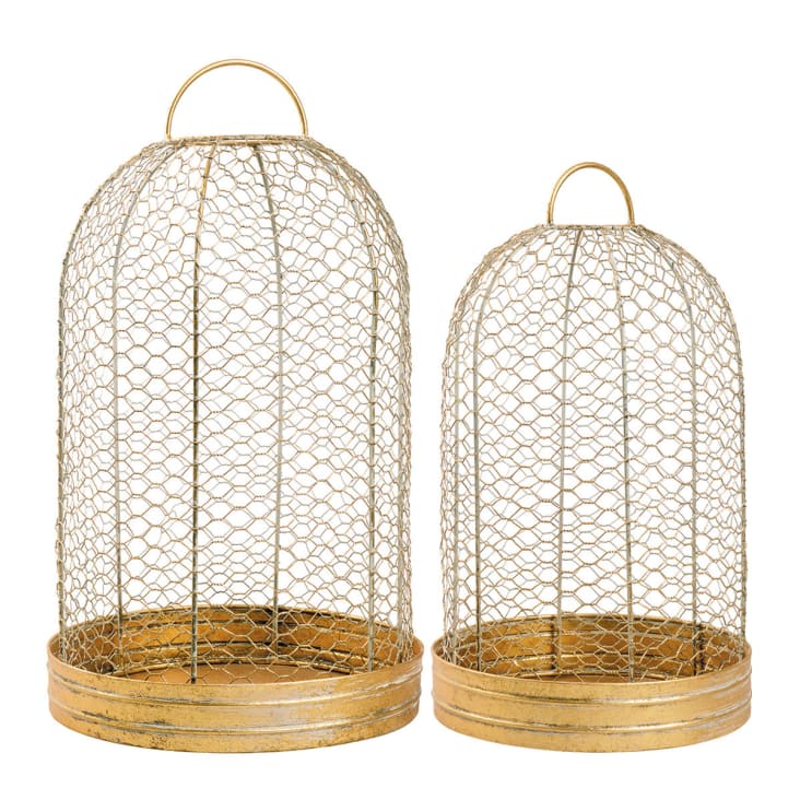 Set de 2 cages Champêtres dorées | Maisons du Monde