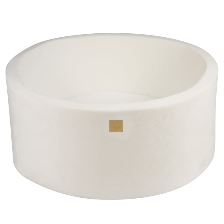 Piscina Seca Redonda 90x40cm sin Bolas, Supersoft Terciopelo, Blanca ...