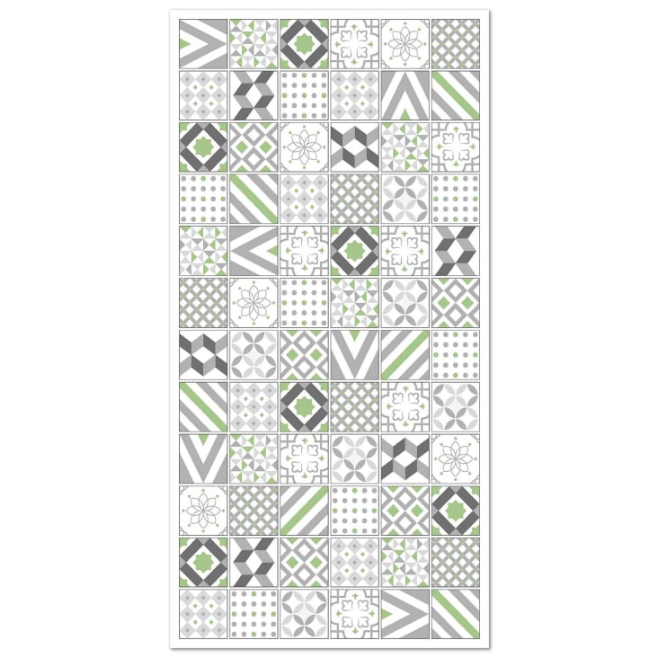 Alfombra vinílica hidráulica love verde 60x200 cm ALFOMBRAS AZULEJOS ...