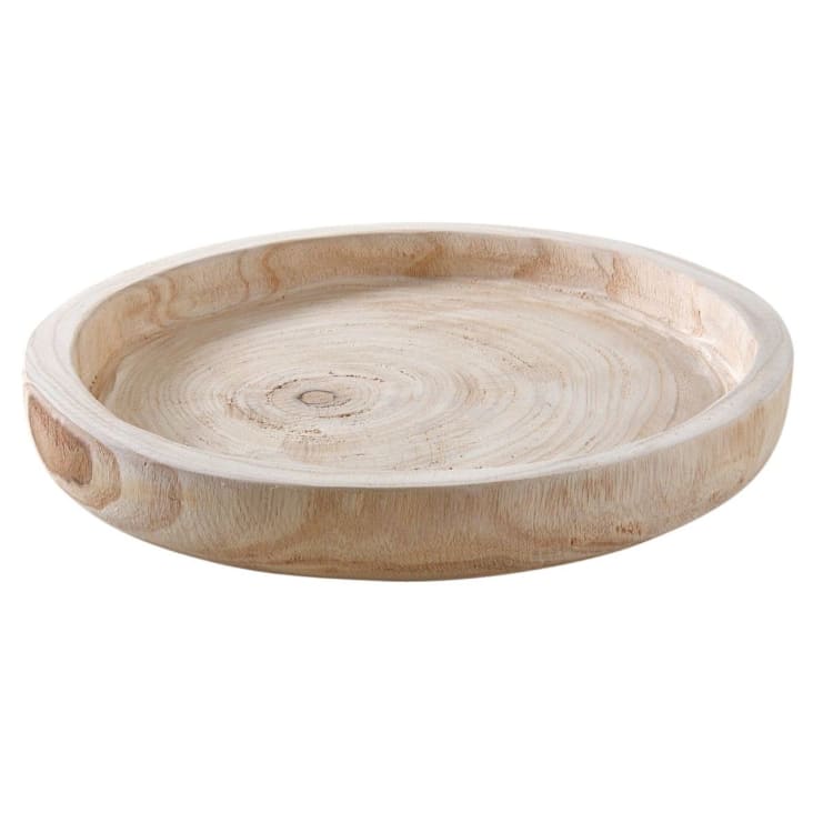 Plateau rond en paulownia diamètre 35 cm | Maisons du Monde