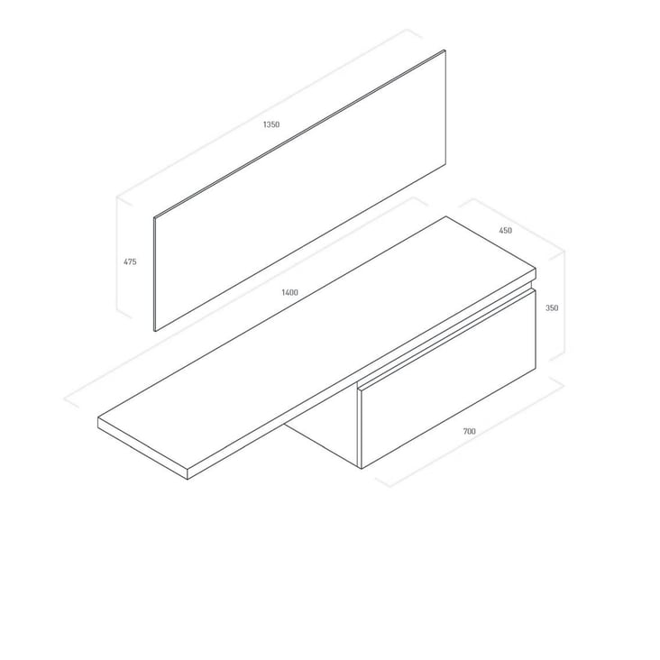 Mobile da bagno 6 pezzi in melaminico ossido Aurora | Maisons du Monde