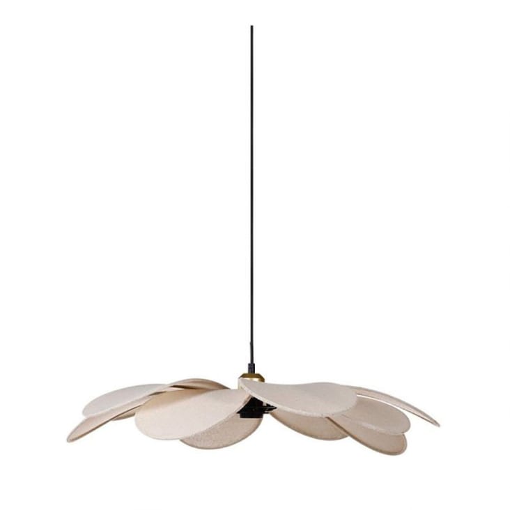 Suspension métal et lin Grande Margaux D90 | Maisons du Monde