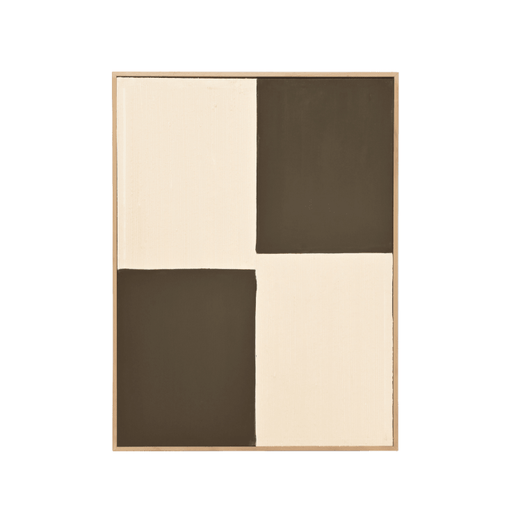 Cuadro decorativo pintado a mano al oleo marco marrón claro 80x100cm ...