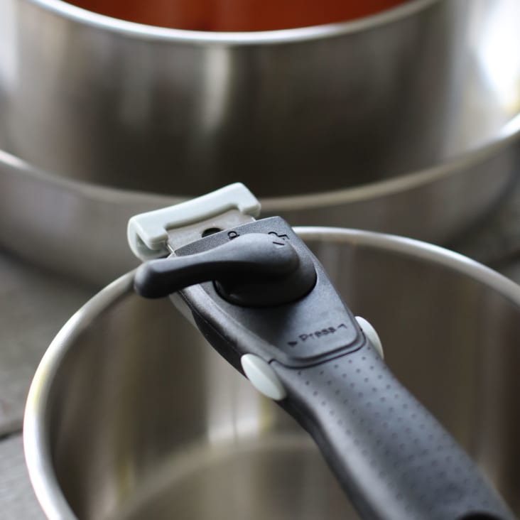 Lot de 3 poêles amovibles en acier inoxydable - tous feux Iris | Maisons du Monde