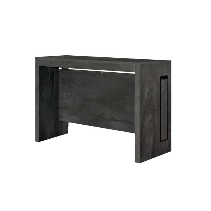 Consolle in legno, finitura acciaio ossidato 90x45 cm allungabile ...