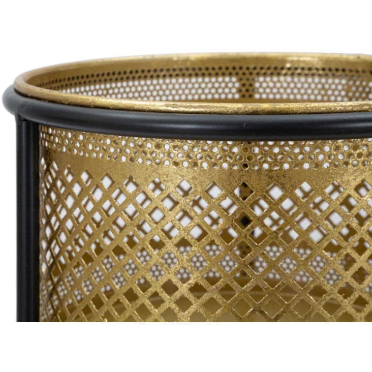Vase en métal doré avec base noire Ø 25x50 cm Simply | Maisons du Monde