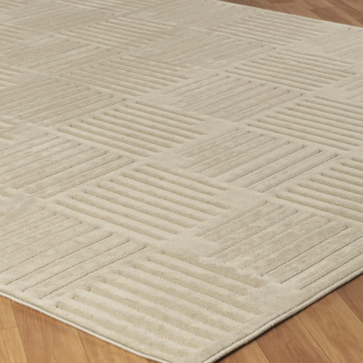 Moderner Skandinavischer Teppich für Innen /Außenbereich Beige 80x150 ...