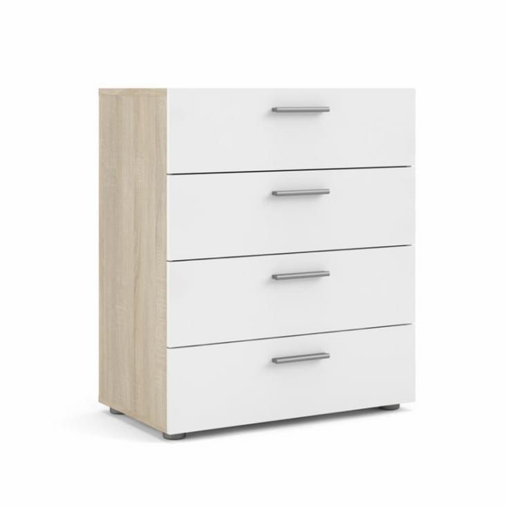 Cassettiera moderna bianco o beige cm 70x40 82h PEPE | Maisons du Monde