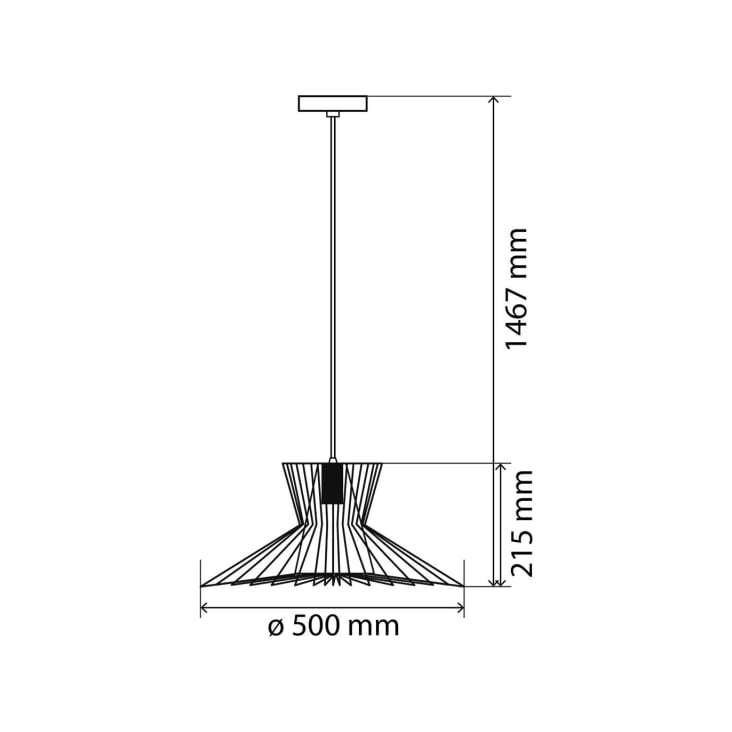 Suspension en métal noir d. 50 cm Sola 50 | Maisons du Monde