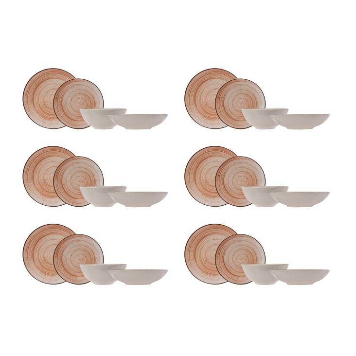 Tafelservice aus Steingut, rot, 24 telig SINTRA | Maisons du Monde