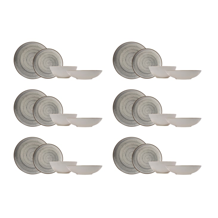 Tafelservice aus Steingut, blau, 24 telig SINTRA | Maisons du Monde