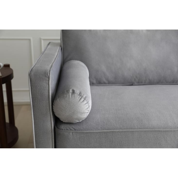 Canapé 3 places en velours gris clair Nalha | Maisons du Monde