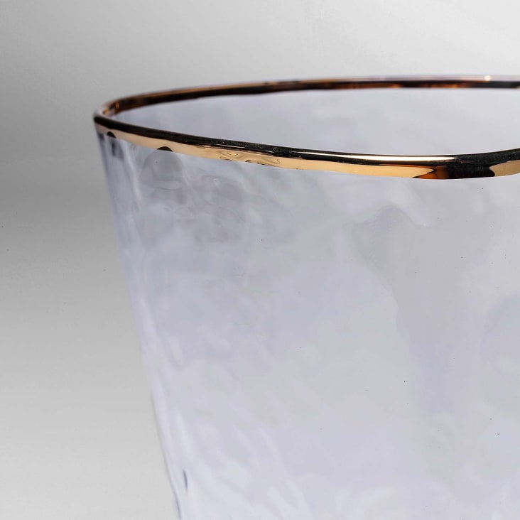 Lot de 4 - Verre à vin rouge en verre bord doré Hommage | Maisons du Monde