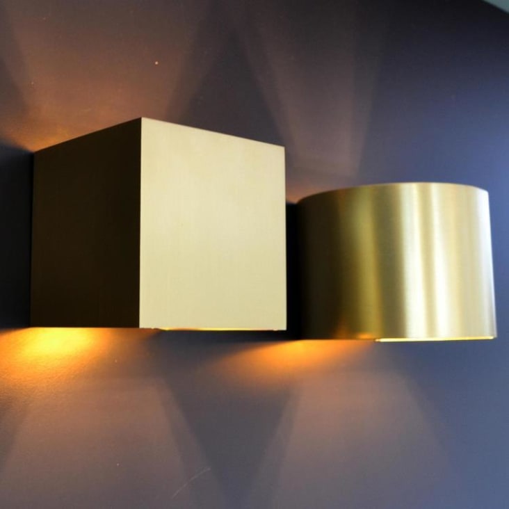 Wandleuchte aus Aluminium 1xG9, mattes gold / messing Xio | Maisons du ...