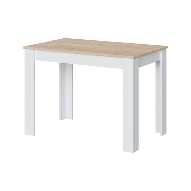 Table fixe effet bois blanc, beige 109x67cm Anat | Maisons du Monde