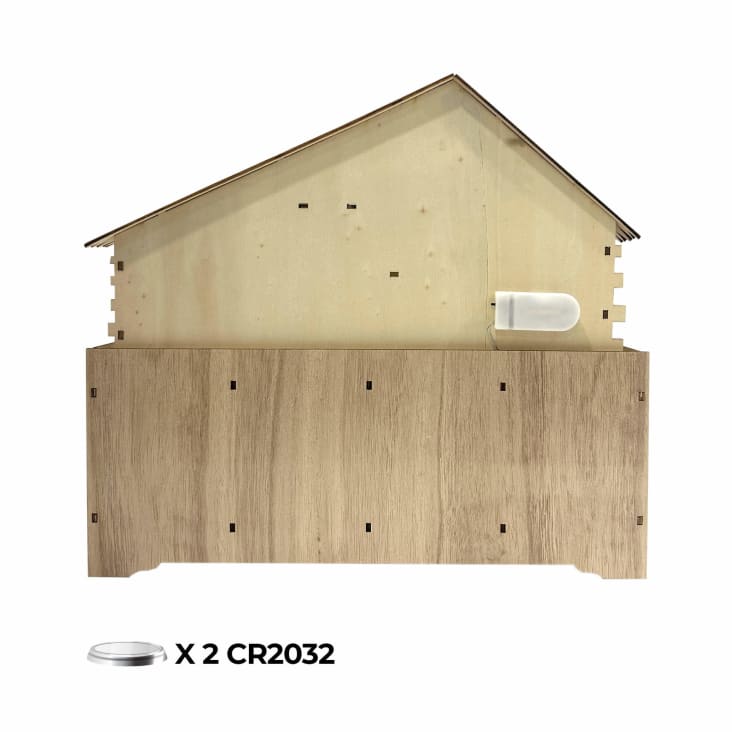 Calendario dell'Avvento forma casa marrone con 24 cassettini e luci ...