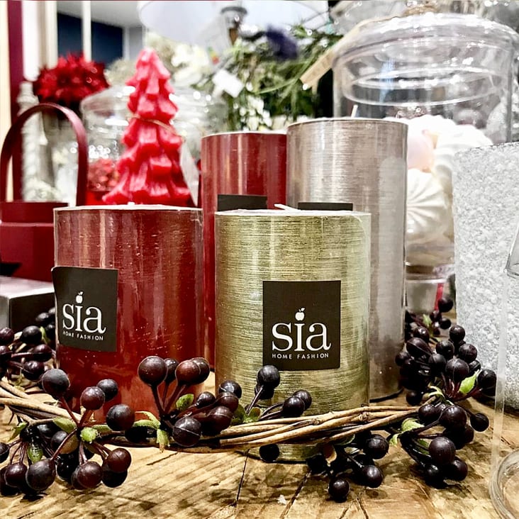 Set de 4 bougies cylindriques rouges H5 Stripes | Maisons du Monde