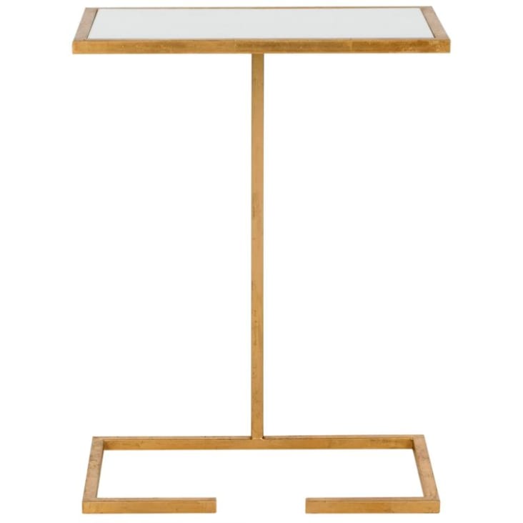Table d'appoint en Fer/verre Blanc/Or Frederica | Maisons du Monde