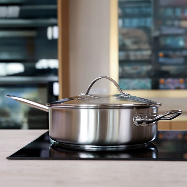Sauteuse professionnelle en inox 28cm - tous feux Professionnel ...