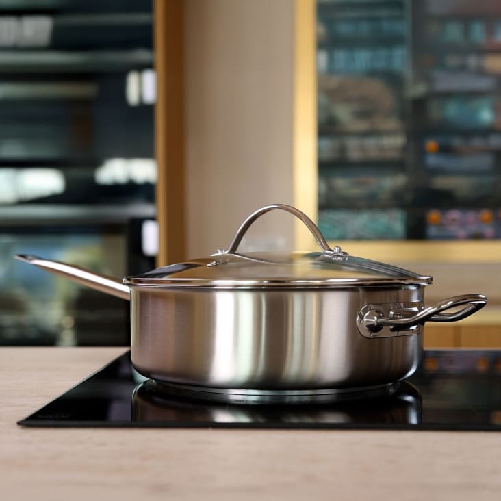 Sauteuse professionnelle en inox 28cm - tous feux Professionnel ...