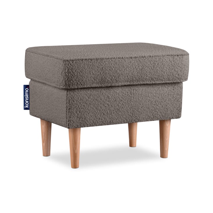 Klassischer Sessel mit Sitzhocker, Beige STRALIS | Maisons du Monde