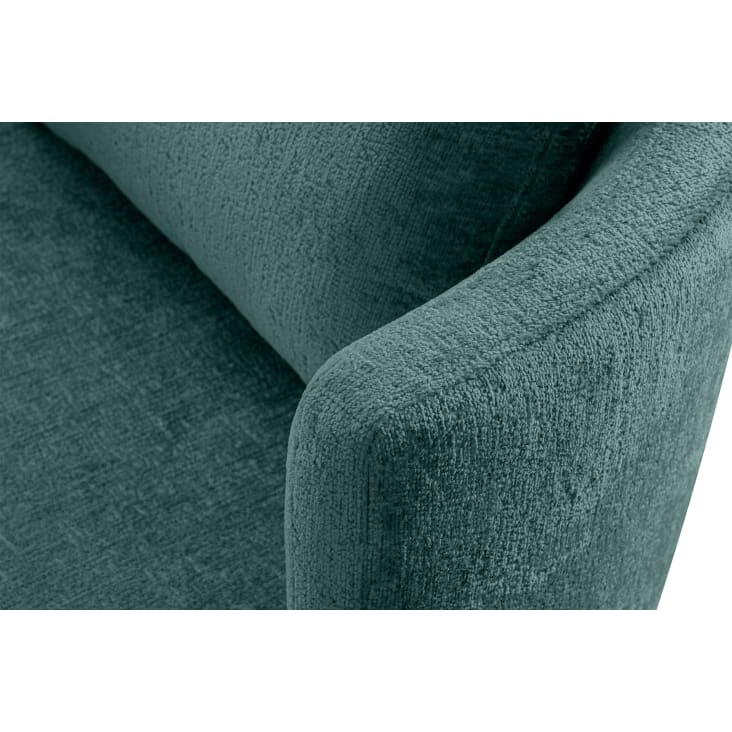 Drehsessel Set inkl. Sitzhocker, Chenille-Stoff, blau RAGGI | Maisons ...