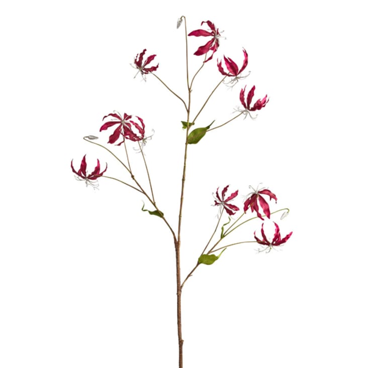 Tallo de gloriosa brillante artificial morada y plateada h88 Noël ...